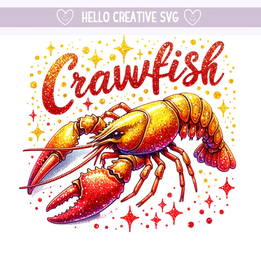 Crawfish PNG, Craw Fish Clipart, Retro Summer PNG, Crawfish Season ...