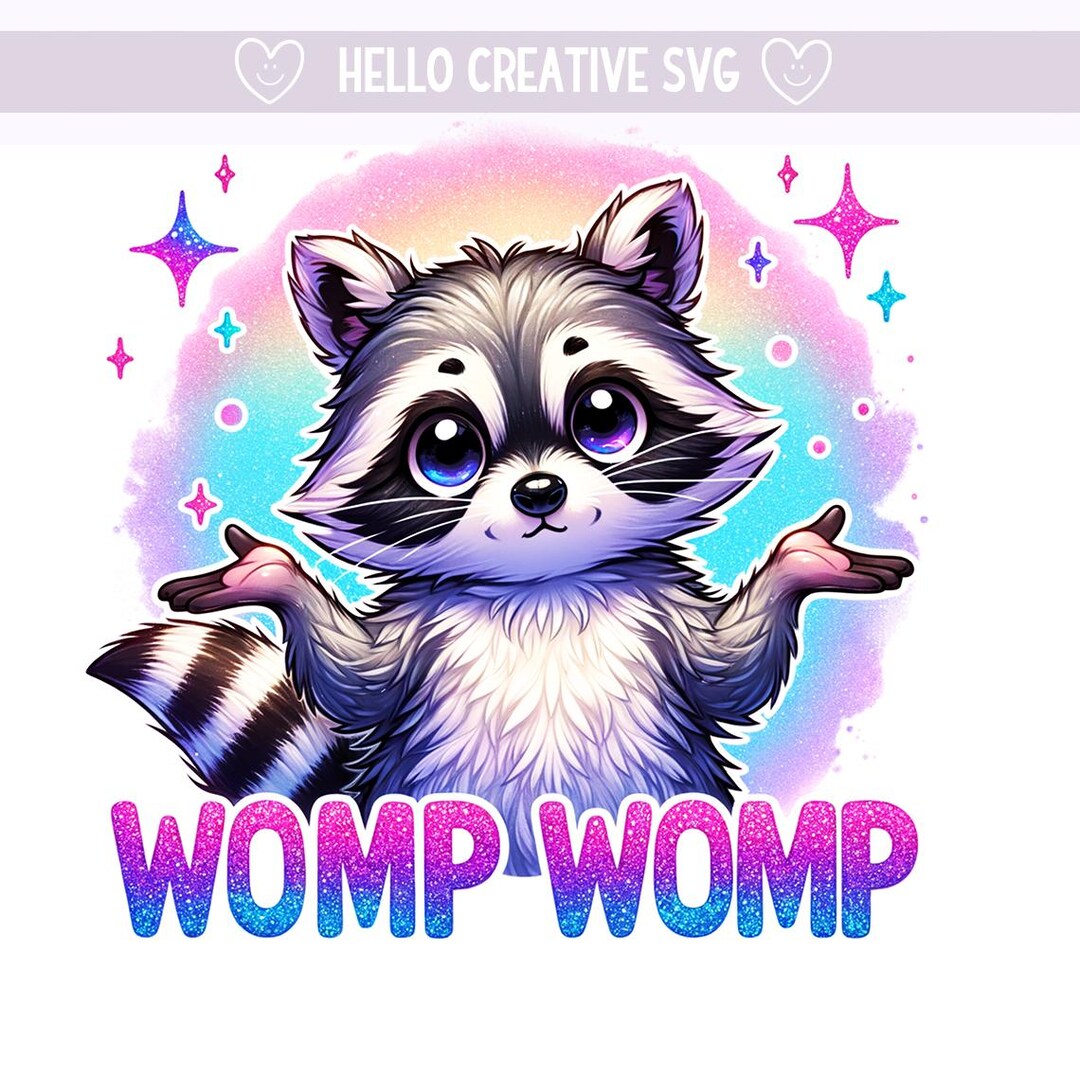Womp Womp Png, Funny Raccoon PNG, Raccoon Clipart, Cute Raccoon PNG ...