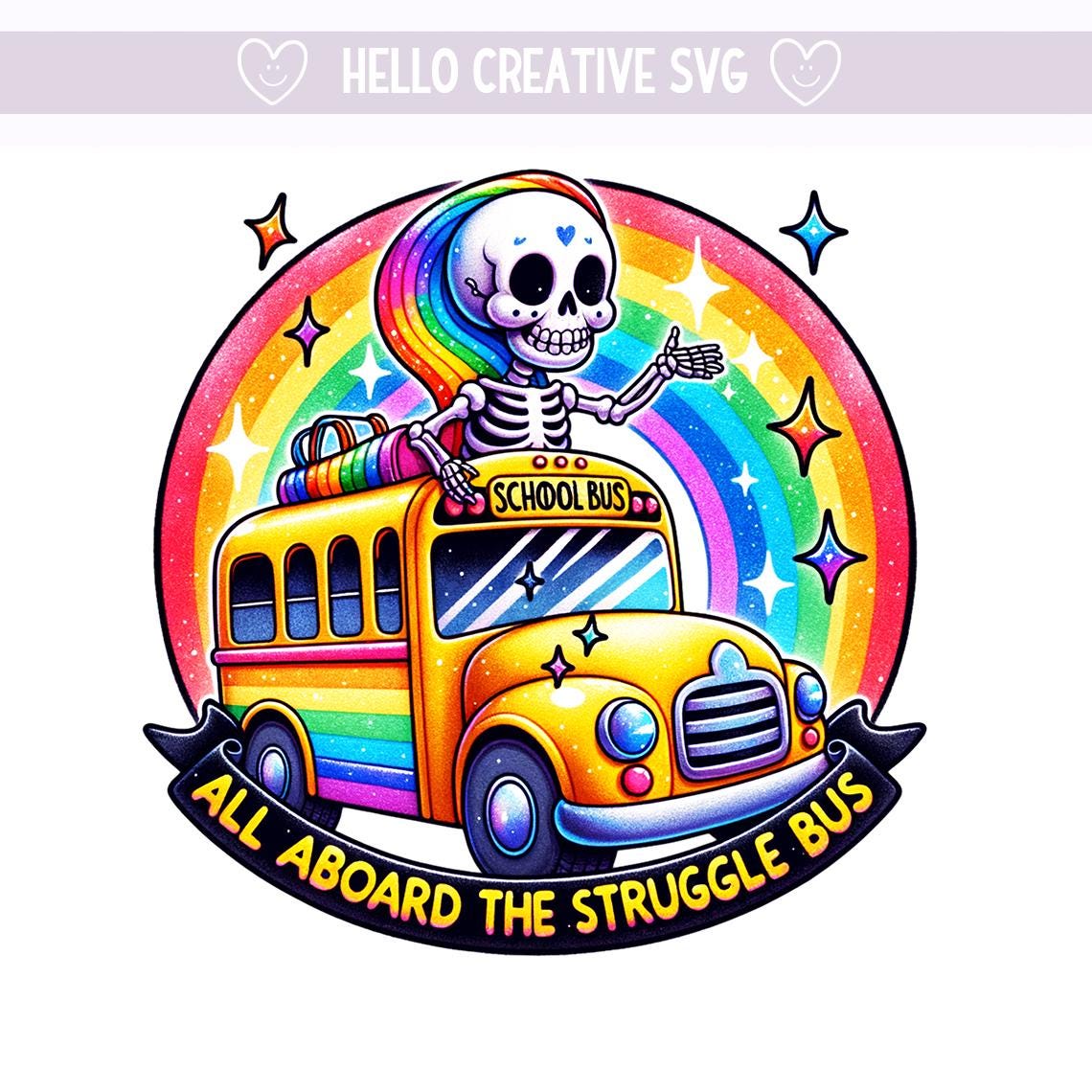 Struggle Bus PNG, Funny Skeleton Clipart, All Aboard the Struggle Bus ...