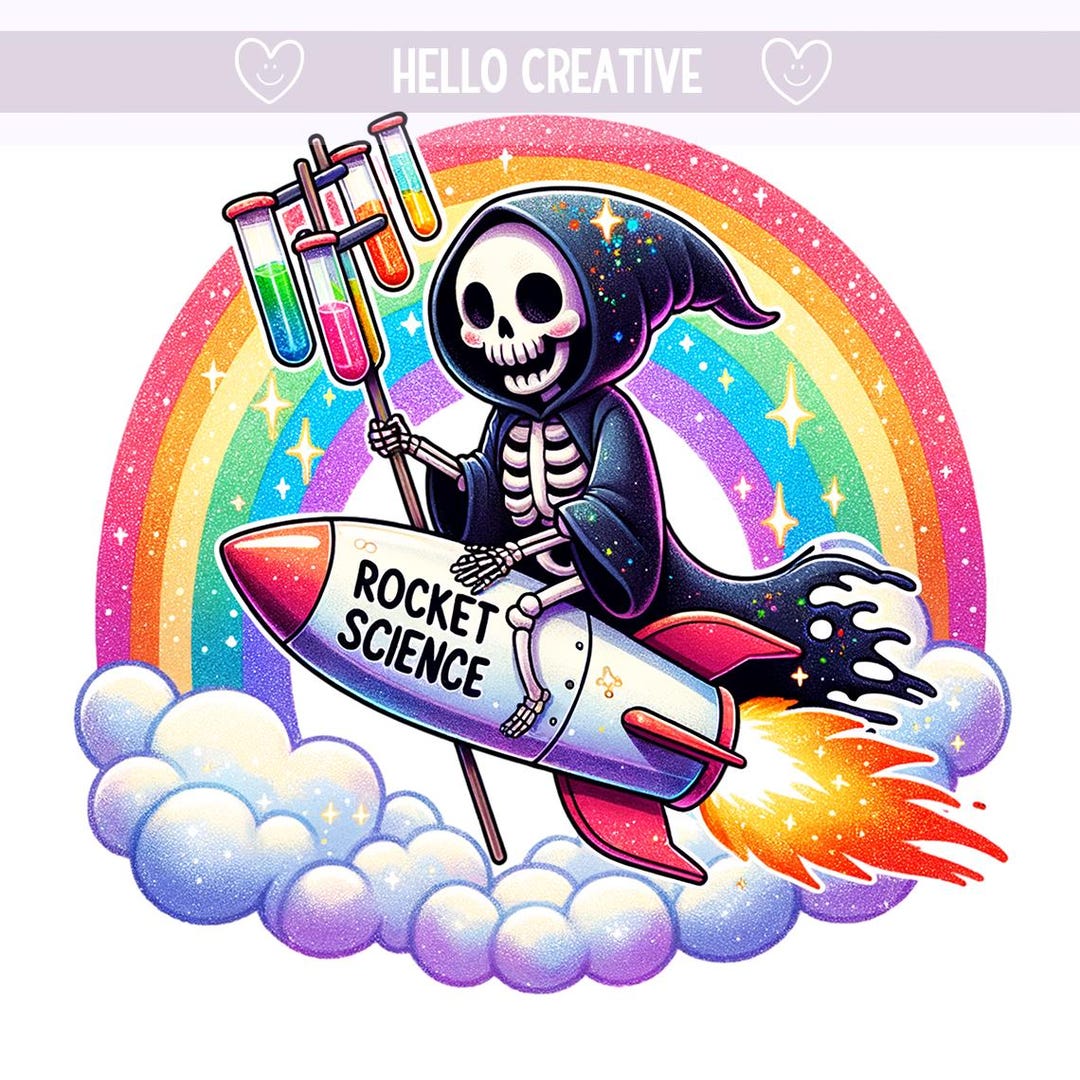 Rocket Science Png, Grim Reaper Clipart, Grim Reaper on Rocket, Grim ...