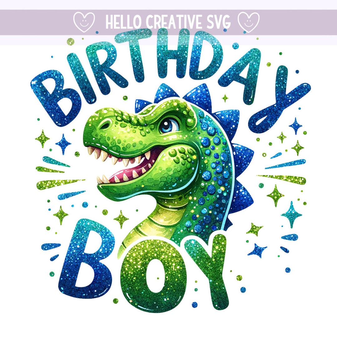 Birthday Boy PNG, Dinosaur Birthday, Birthday Party Png, Birthday Boy ...