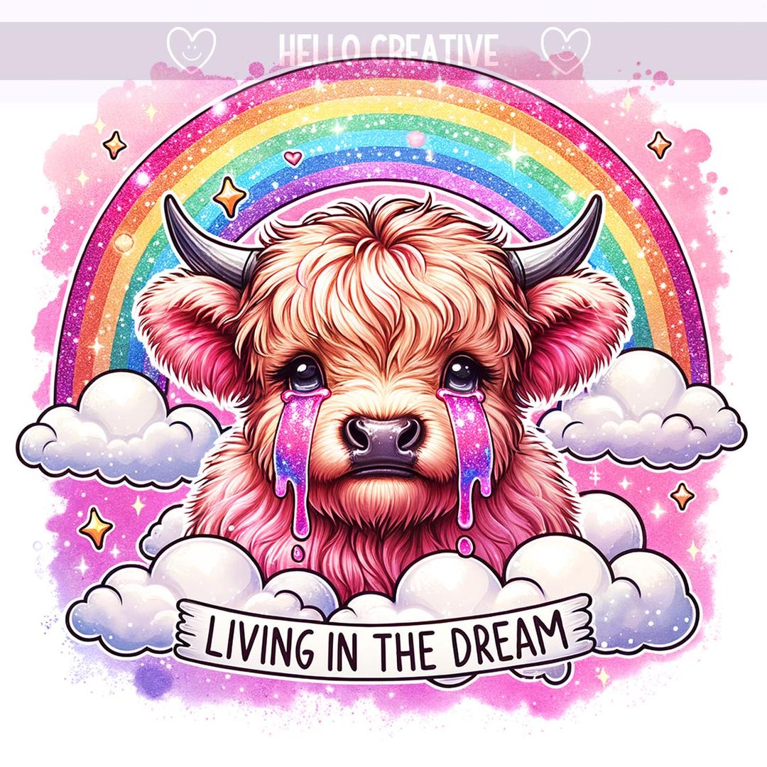 Living the Dream PNG, Sarcastic Highland Cow Clipart, Stay Sassy PNG ...