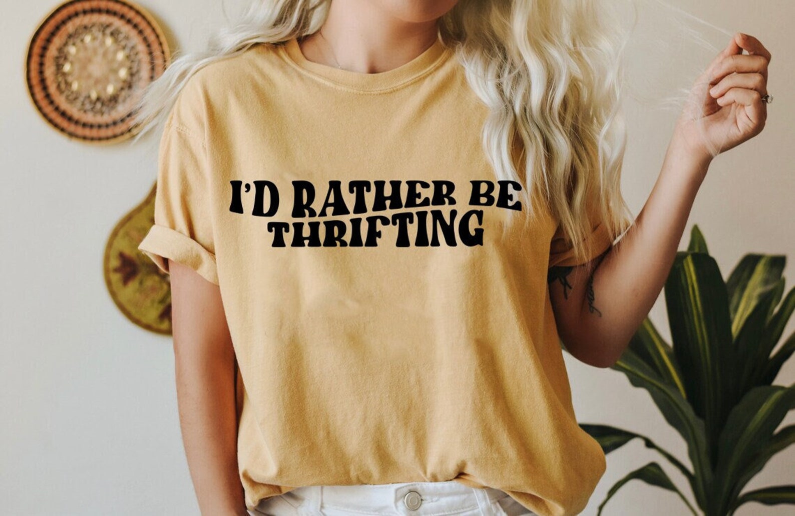 I'd Rather Be Thrifting SVG, BOHO Svg, Svg Cut File, Wavy Letters Svg ...