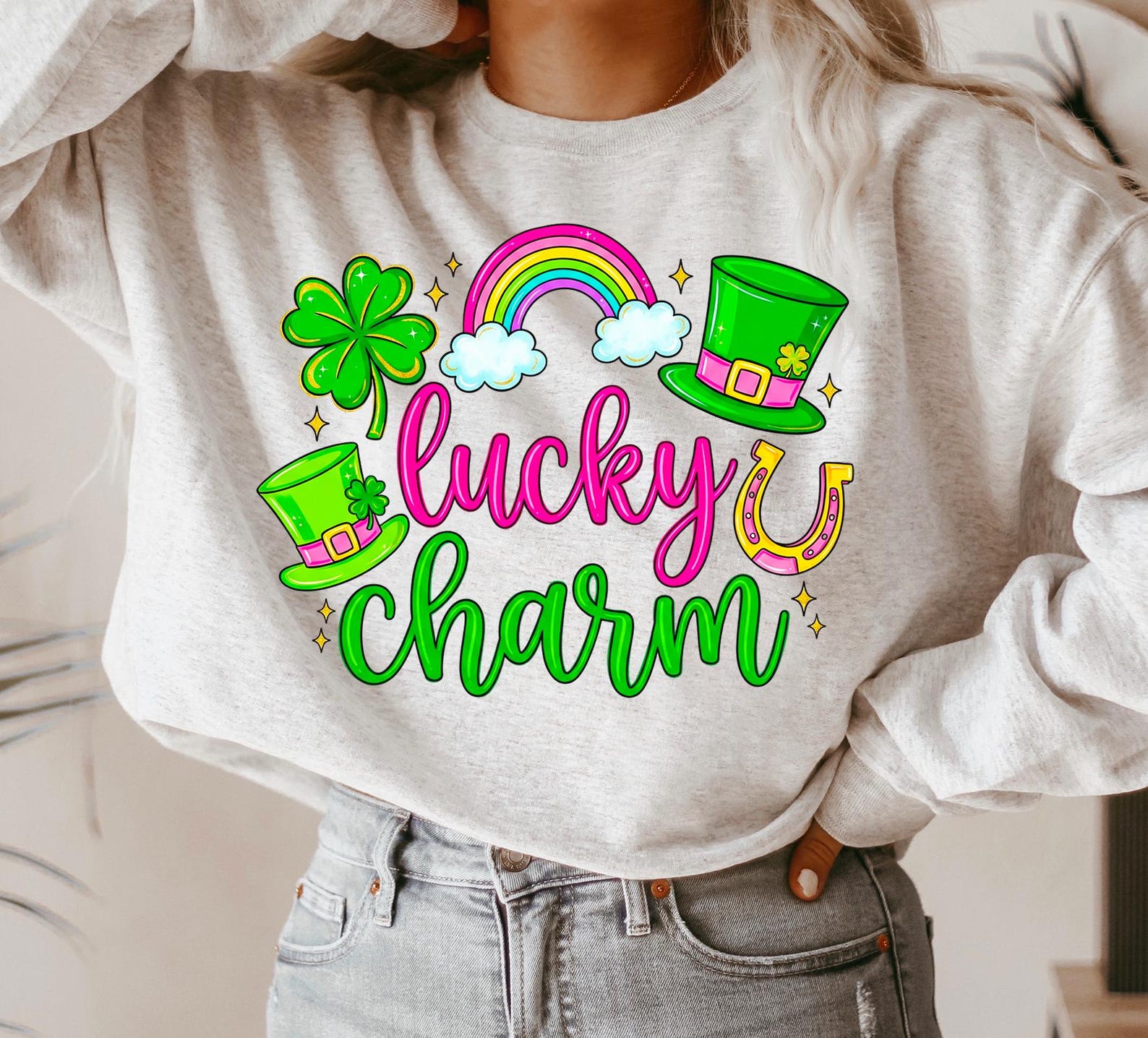 Lucky Charm St Patricks Png, Rainbow Shamrock, Lucky Clover, Western ...