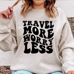 Travel More Worry Less Svg, Worry Less SVG, Travel, Svg Cut File, Wavy ...