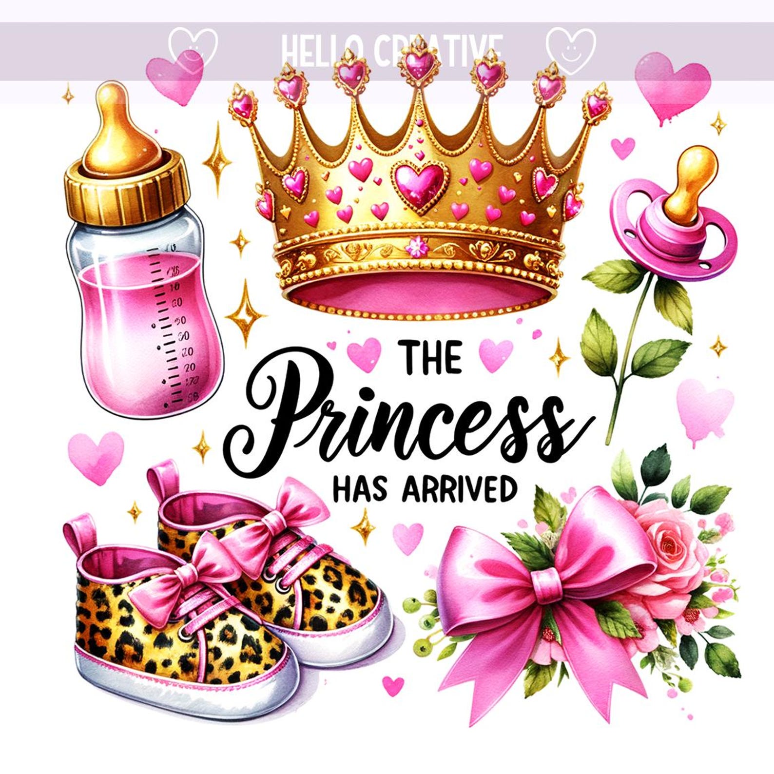 The Princess Has Arrived PNG, Baby Girl Png, Baby Princess Png, Newborn ...