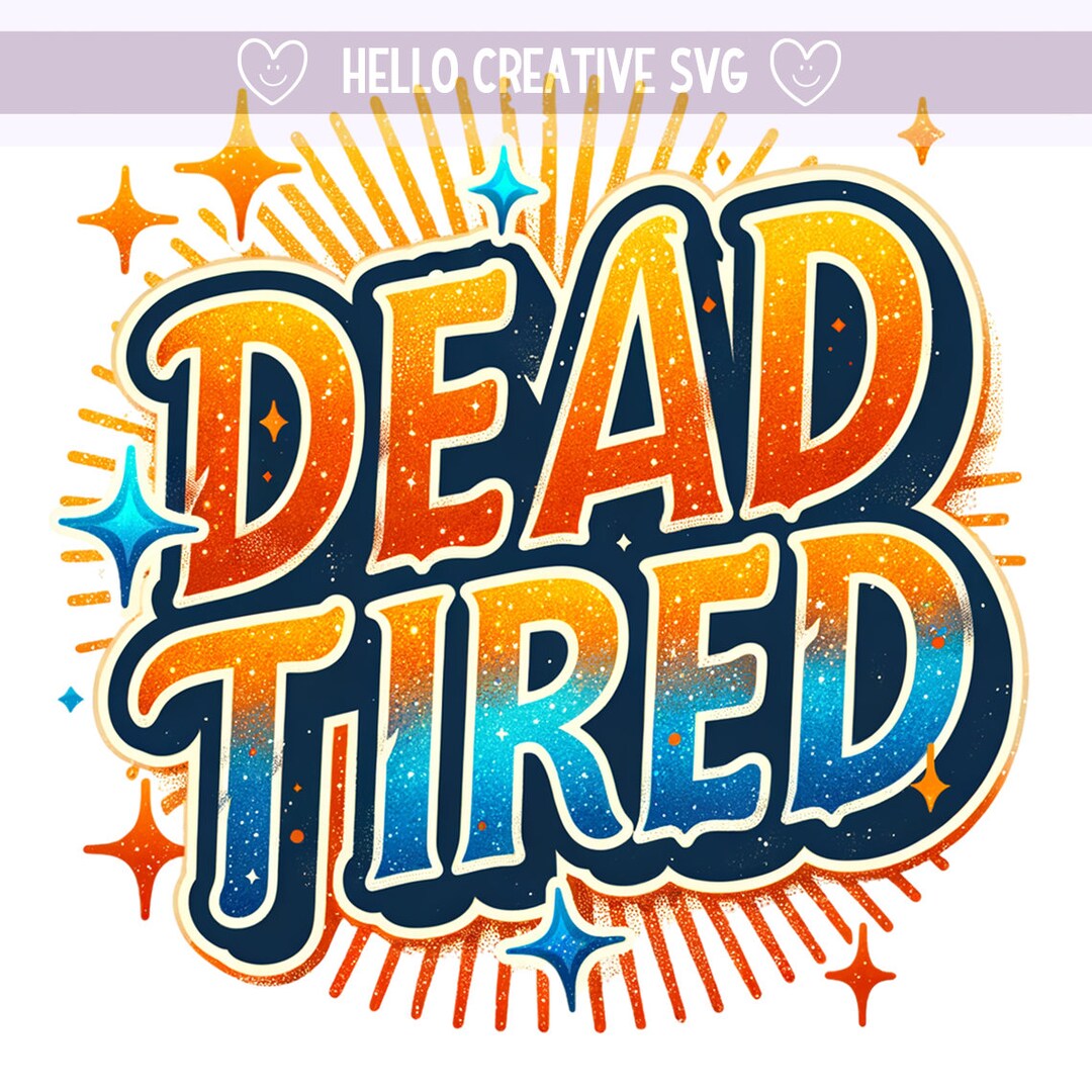 Dead Tired PNG, Funny Retro Clipart, Exhausted PNG, Mental Health Png ...