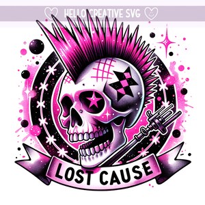 Lost Cause PNG, Snarky Skeleton Clipart, Punk Skeleton PNG, Punk ...