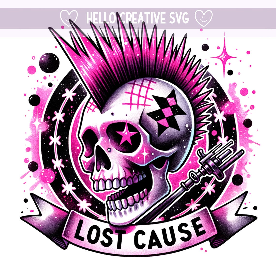 Lost Cause PNG, Snarky Skeleton Clipart, Punk Skeleton PNG, Punk ...