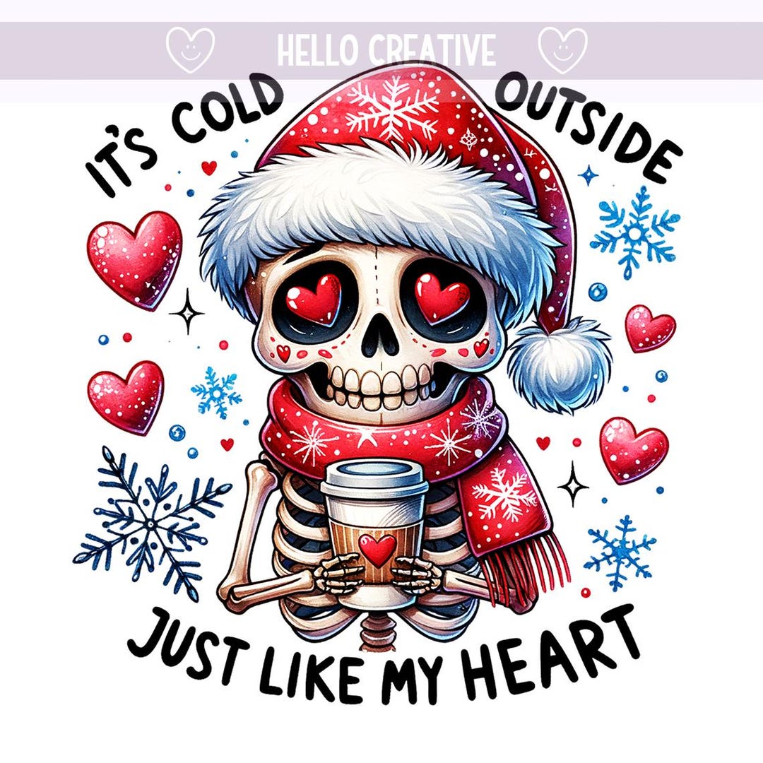Freezing Mode PNG, Christmas PNG, Christmas Skull, Freezing Season ...