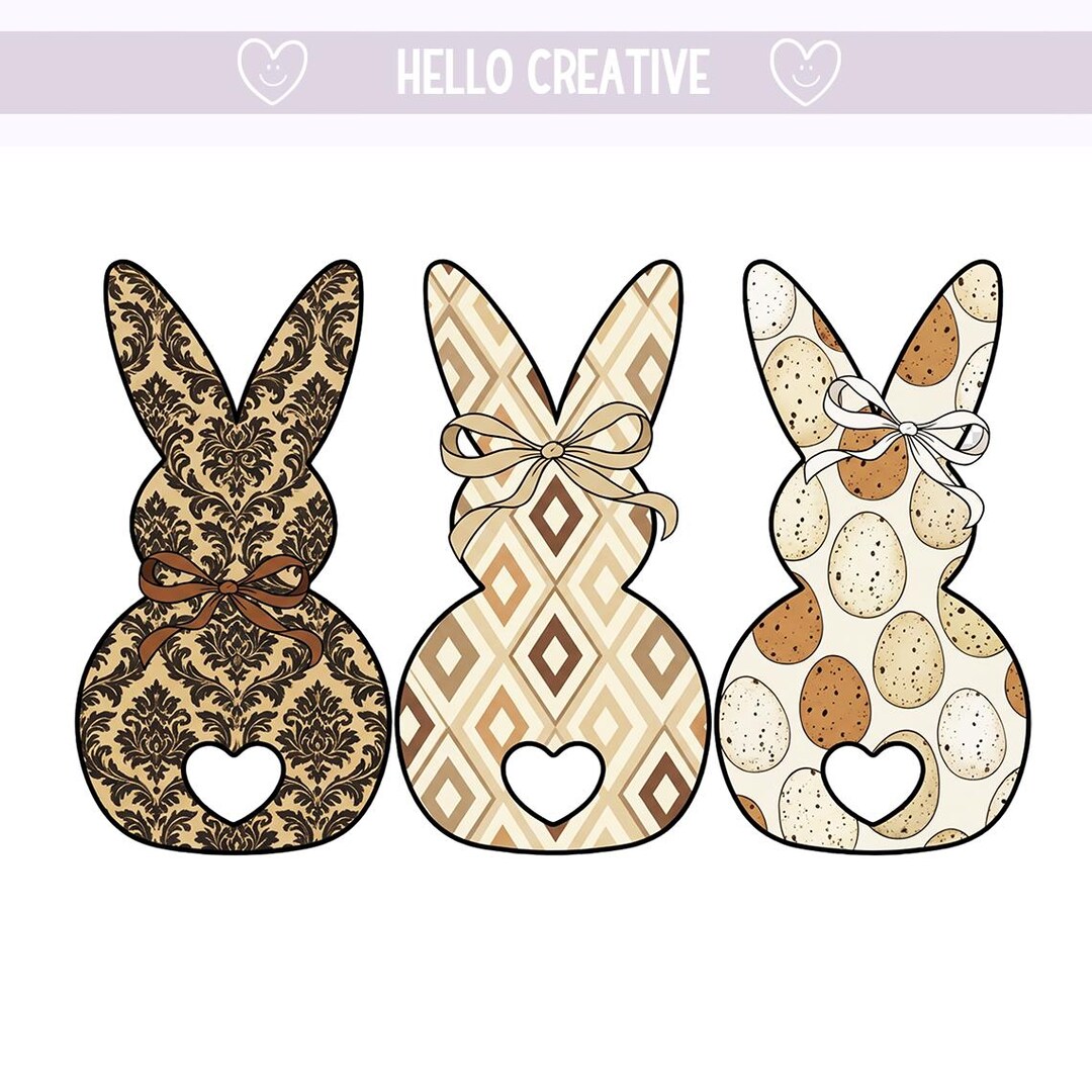 Easter Leopard Print Peep PNG, Retro Easter Bunny PNG, Happy Easter ...