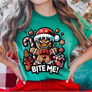 Bite Me Png, Ginger Bread Man PNG, Christmas Png, Christmas Ginger ...