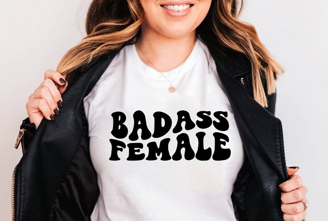 Badass Female SVG BOHO Svg Svg Cut File Wavy Letters Svg - Etsy México