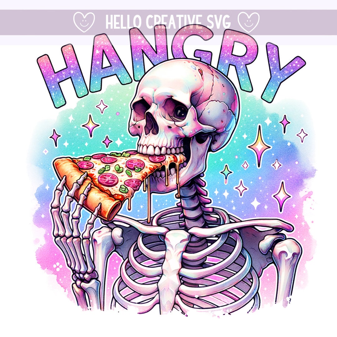 Hangry PNG, Hungry Snarky Skeleton PNG, Funny Saying Png, Ramen Png ...