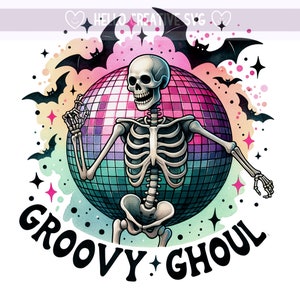 Groovy Ghoul PNG, Stay Spooky Png, Skeleton Clipart, Spooky Halloween ...