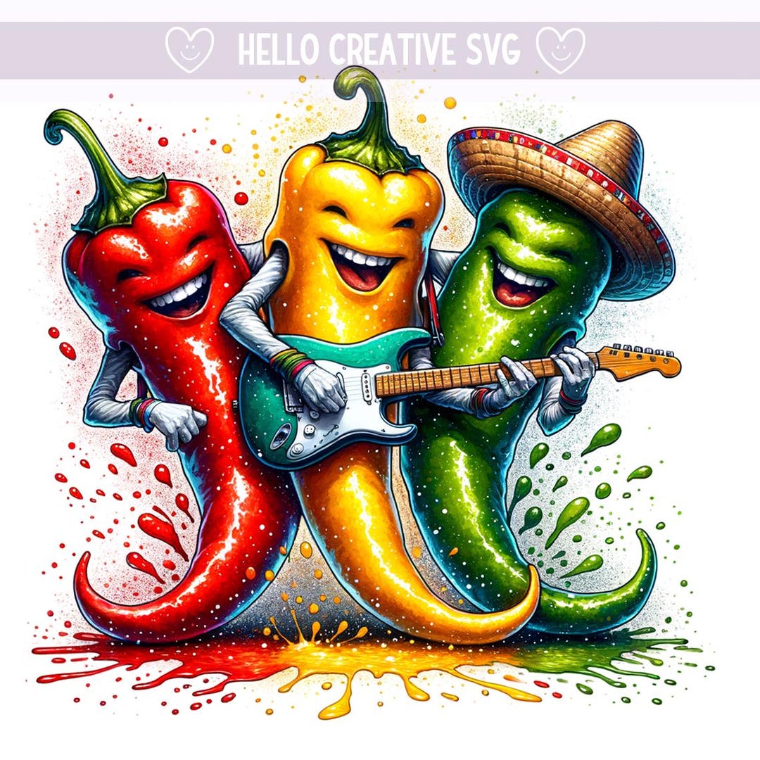 Chilli Cartoon PNG, Chilli Music Band Clipart, Chilli PNG, Red Hot ...