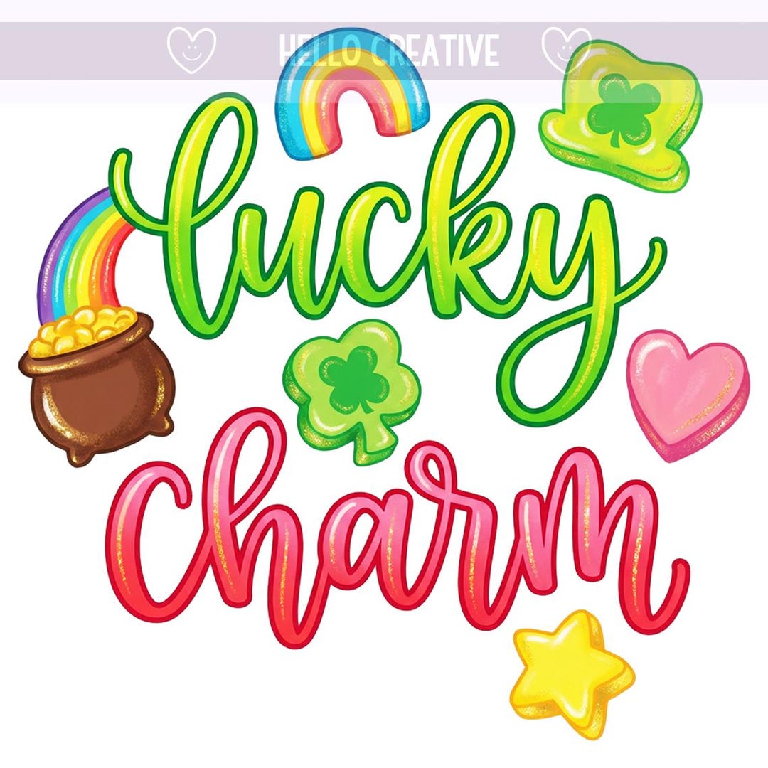 Lucky Charm St Patricks Png, Rainbow Shamrock, Lucky Clover, Western ...