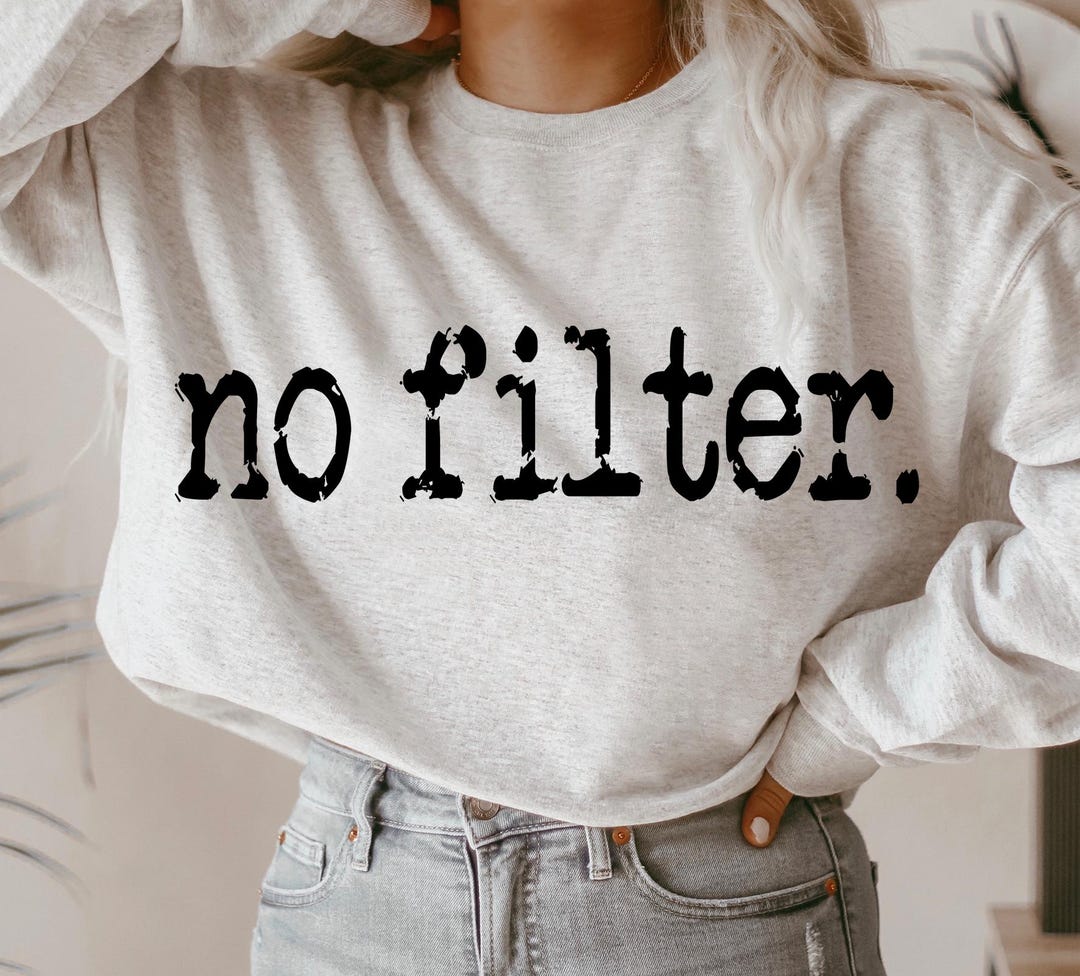 No Filter Typography Design, Quote, Typography, Retro Typewriter ...