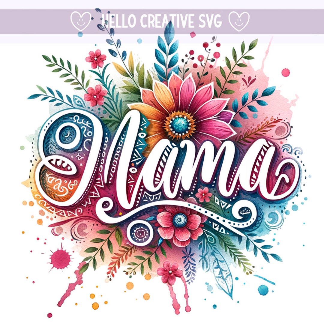 Mama Png, Best Mom PNG, Mother's Day, Floral Mom Clipart, Mother's Day ...