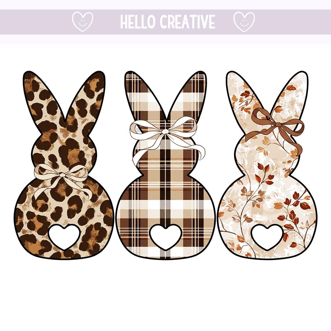 Easter Leopard Print Peep PNG, Retro Easter Bunny PNG, Happy Easter ...