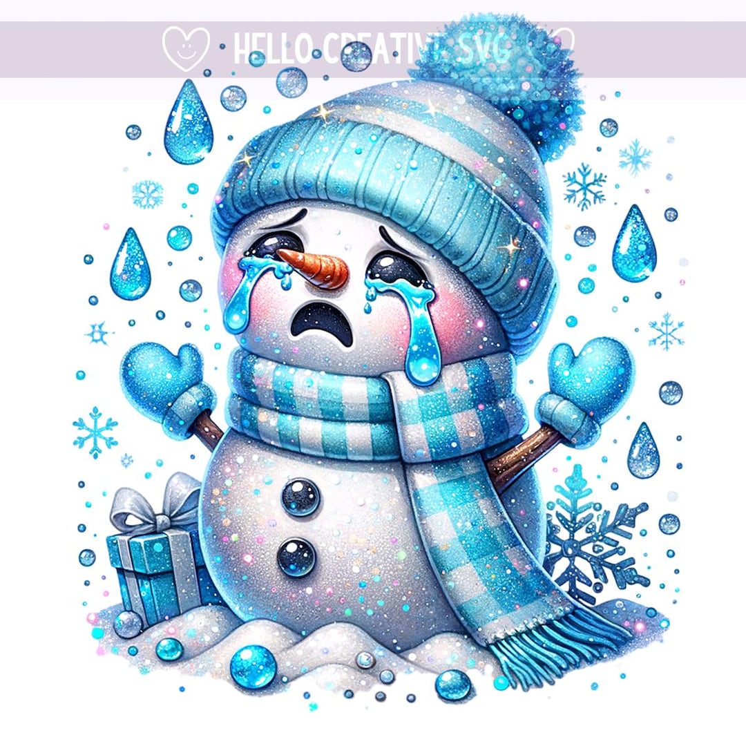 Seasonal Depression PNG, Sad Snowman Clipart, Depressed Christmas ...