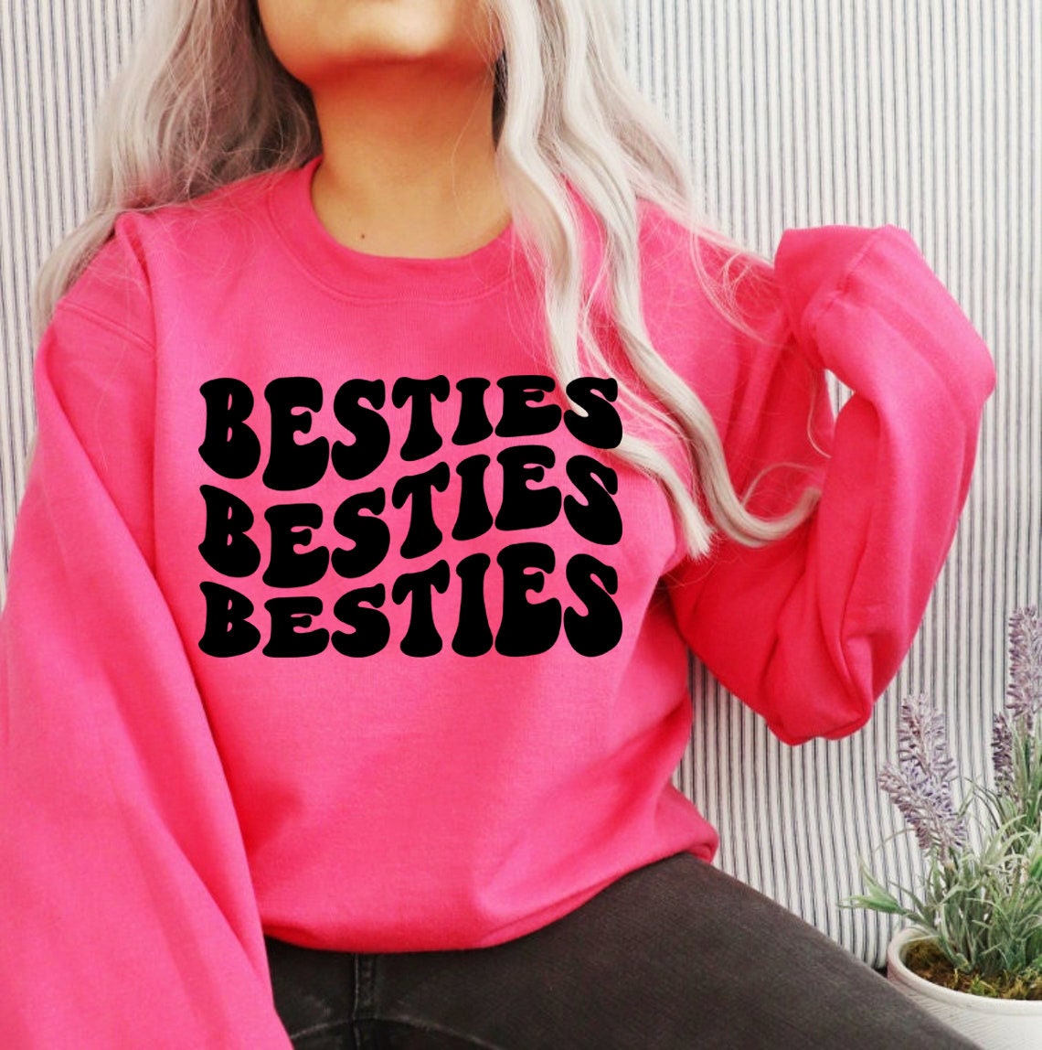 Besties SVG Friendship SVG Svg Cut File Wavy Letters Svg | Etsy
