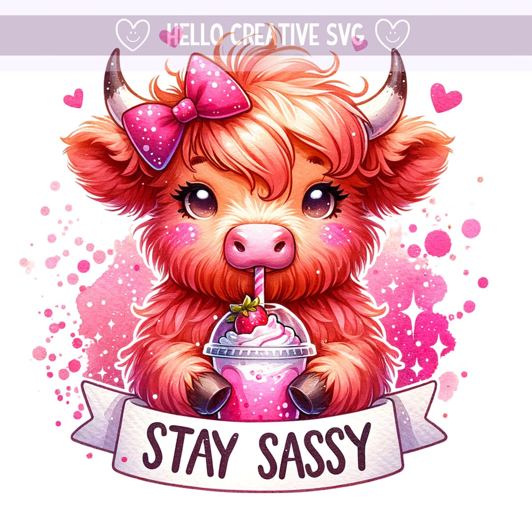 Stay Sassy PNG, Sarcastic Highland Cow Clipart, Sassy Heifer Cow, Sassy ...