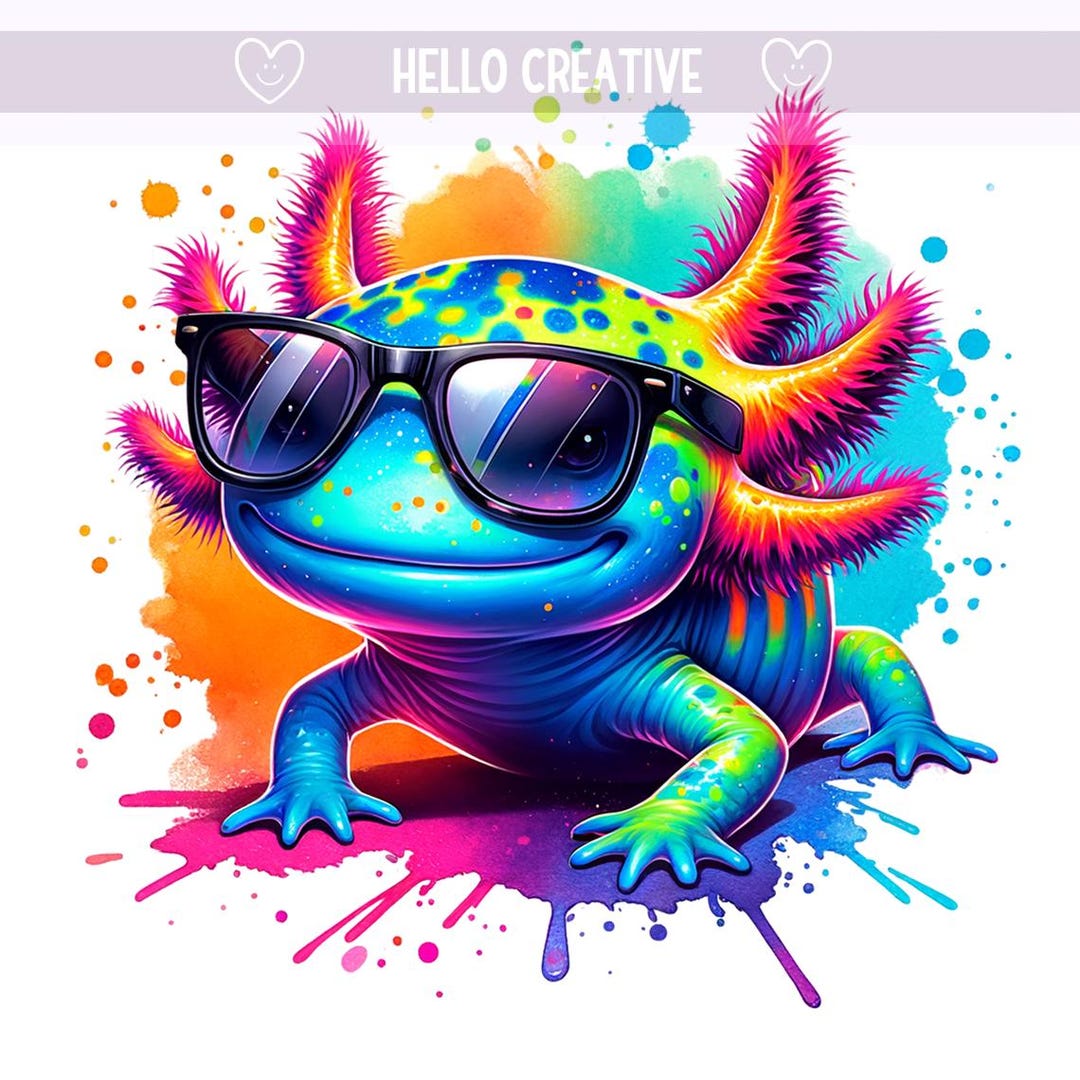 Axolotl Png, Funky Cool Axolotl, Axolotl PNG, Axolotl Clipart, Cute ...