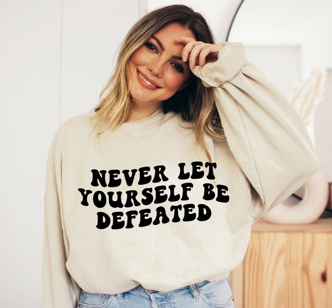 Never Let YOURSELF Be Defeated Svg Cut File Wavy Letters - Etsy