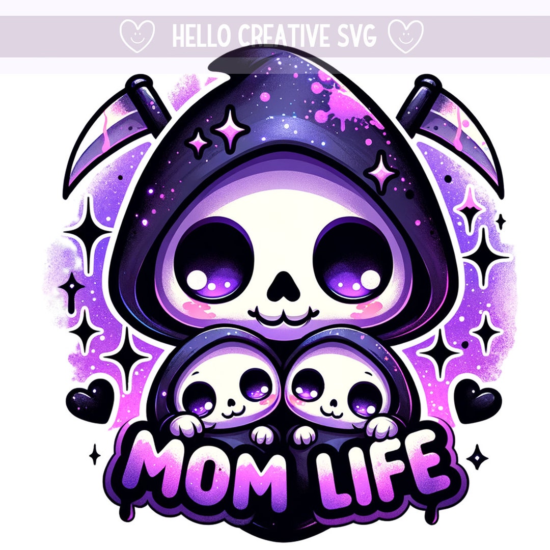 Mom Life PNG, Grim Reaper PNG, Skeleton Mom Clipart, Mothers Day ...