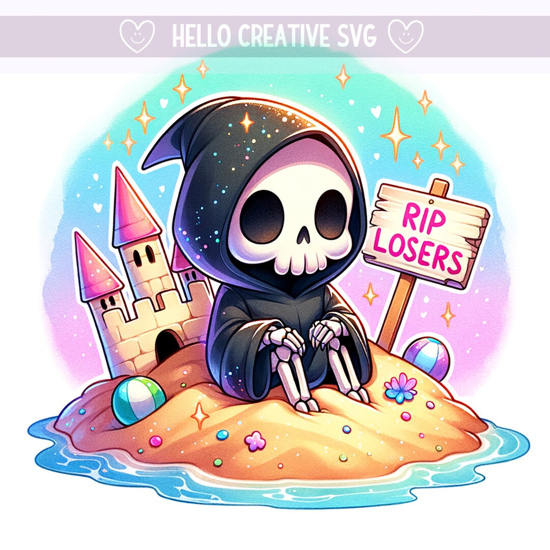 RIP Loser Png, Spooky Grim Reaper Clipart, Grim Reaper Summer, Snarky ...
