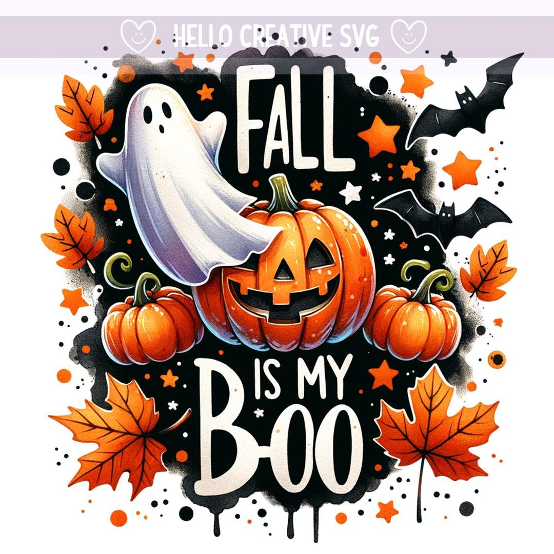 Fall is My Boo PNG, Ghost Clipart, Fall Ghost Vibes, Halloween Pumpkins ...