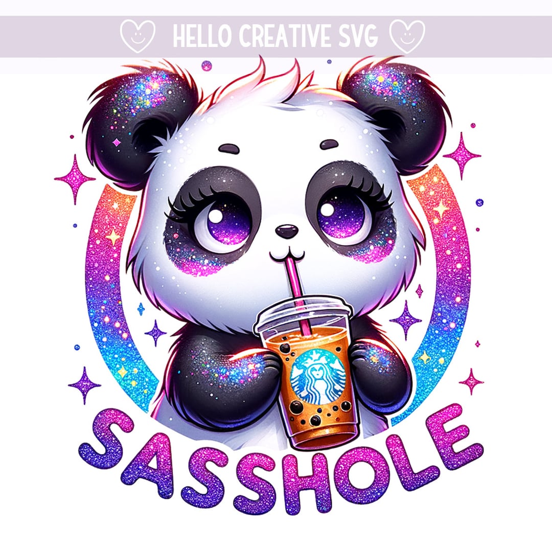 Panda PNG, Sasshole Clipart, Cute Panda Png, Sassy and Trashy, Sassy ...