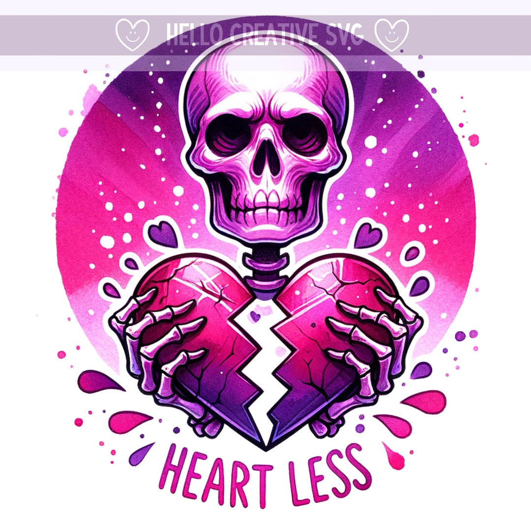 Heart Less PNG, Sarcastic Png, Anti-valentine's Clipart, Heart Skeleton ...