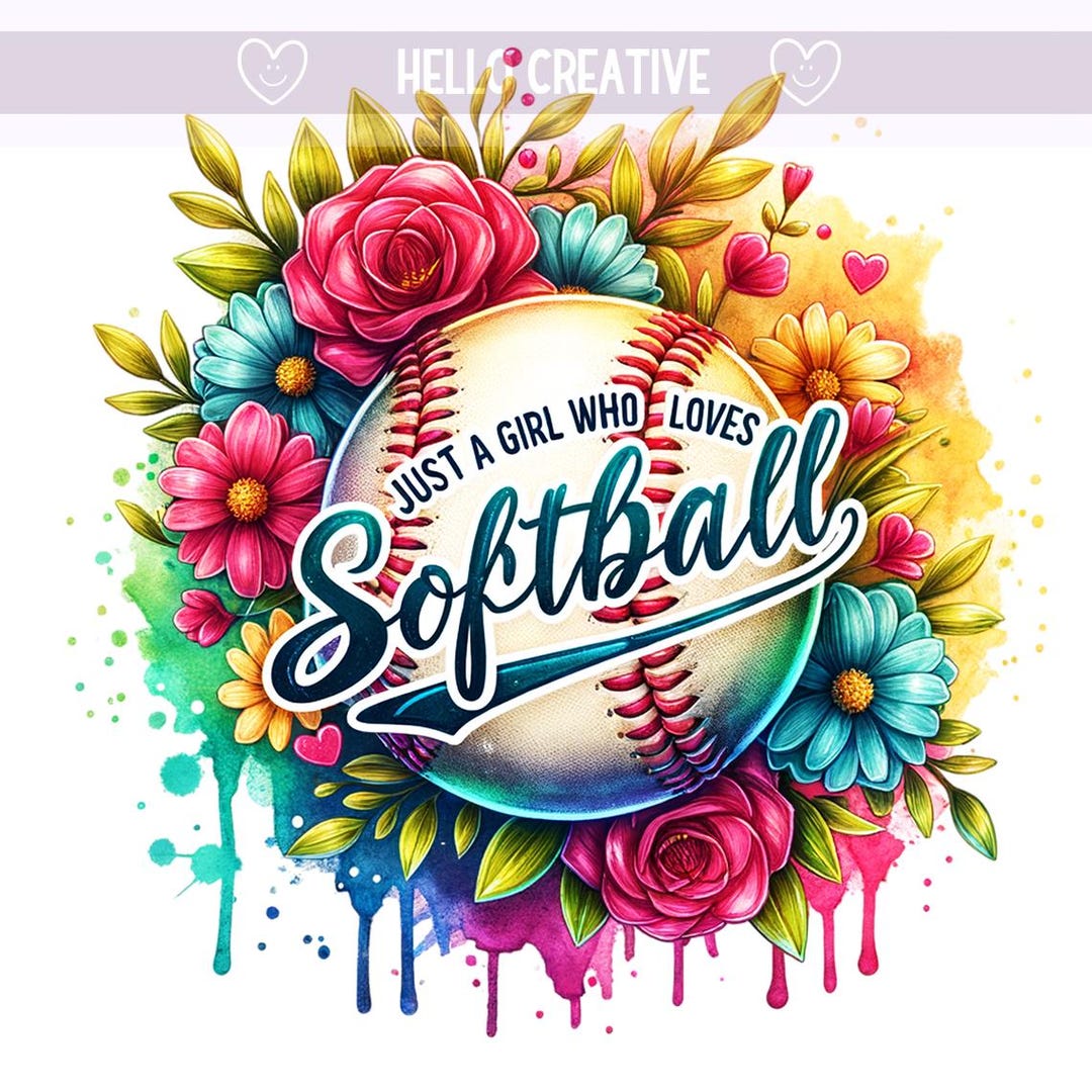 Just A Girl Who Loves Softball PNG, Softball Png, Coquette Softball ...