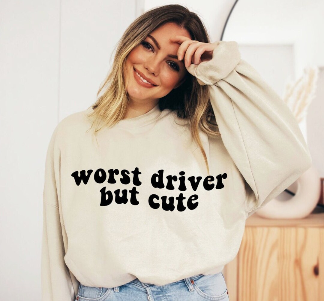 Worst Driver but Cute SVG, Svg Cut File, Wavy Letters Svg, Silhouette ...