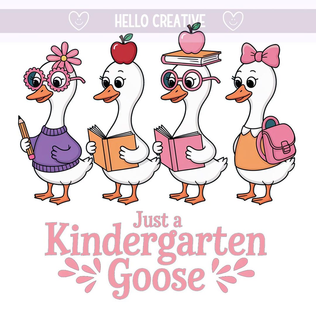 Goose Back to School PNG, Kindergarten Goose, Back to School Goose PNG ...