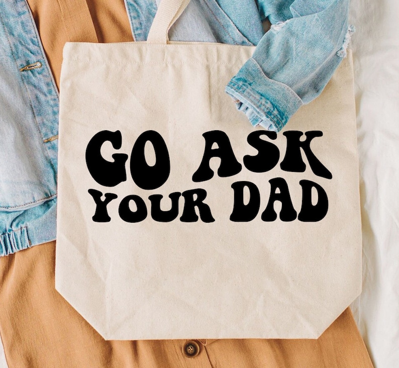 Go Ask Your Dad SVG Rad Like My Dad Svg File Wavy Letters | Etsy