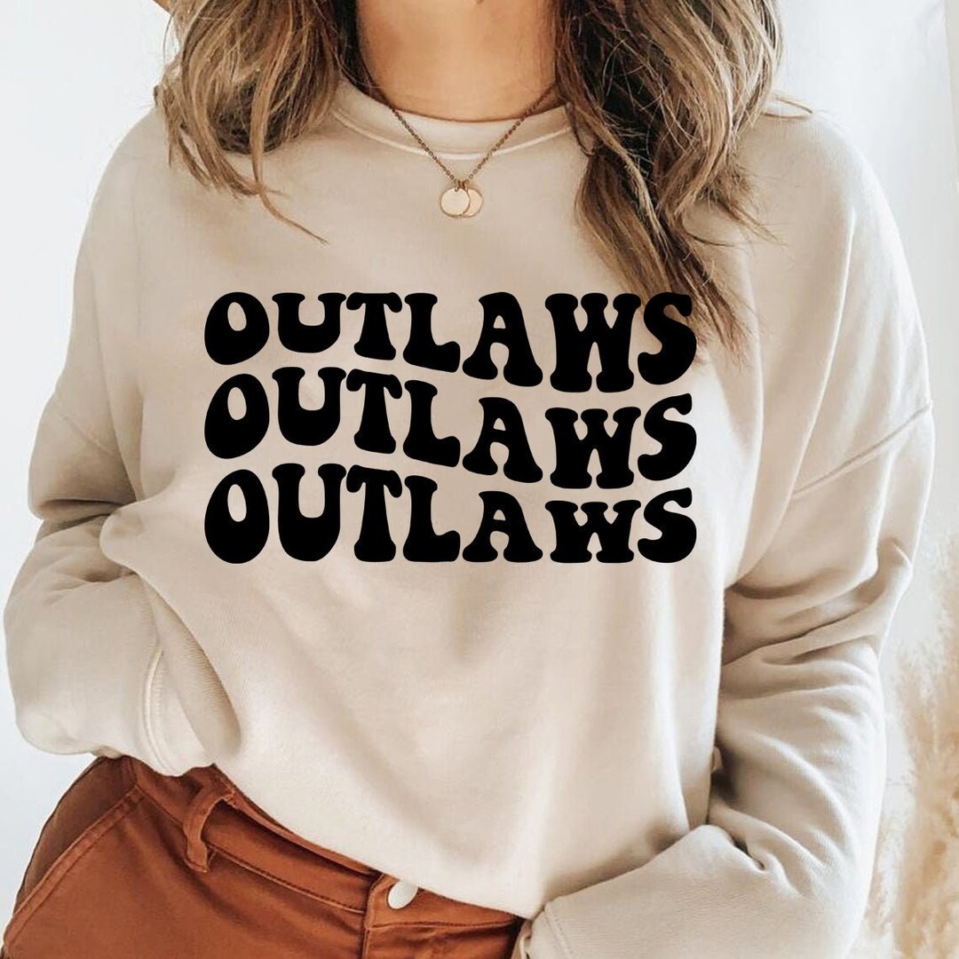 Outlaws Svg, GAME DAY Svg, Football Game Day, Wavy Letters Svg, Retro ...