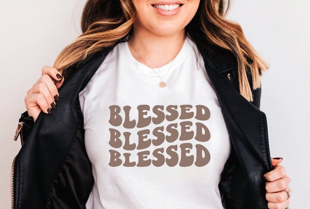 Blessed SVG Christian SVG Faithsvg Cut File Wavy Letters - Etsy