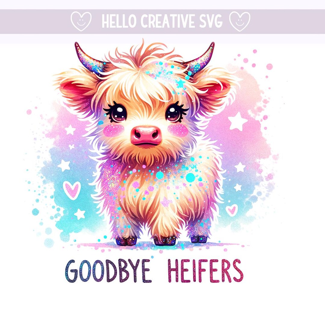 Goodbye Heifer PNG, Funny Highland Cow Clipart, Highland Cow Clipart ...