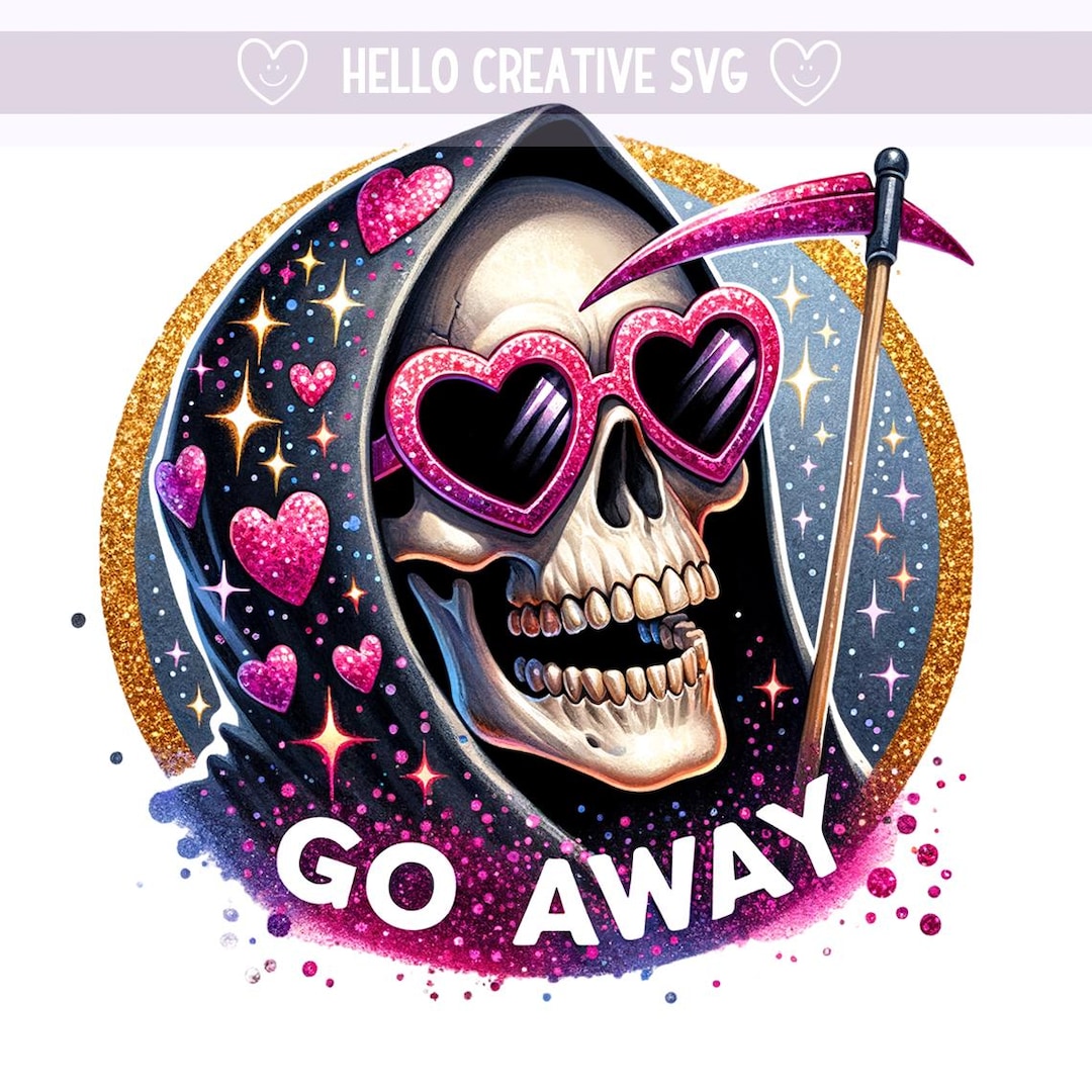 Go Away PNG, Grim Reaper Clipart, Snarky Skeleton PNG, Sarcastic Png ...