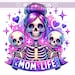 Mom Life PNG, Skeleton Mom Clipart, Mama Leopard Skull Png, Mothers Day ...