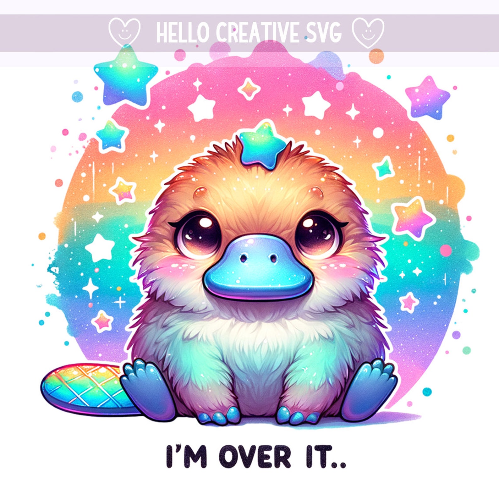 I'm Over It PNG, I'm Over It Clipart, Cute Platypus Clipart, Platypus ...