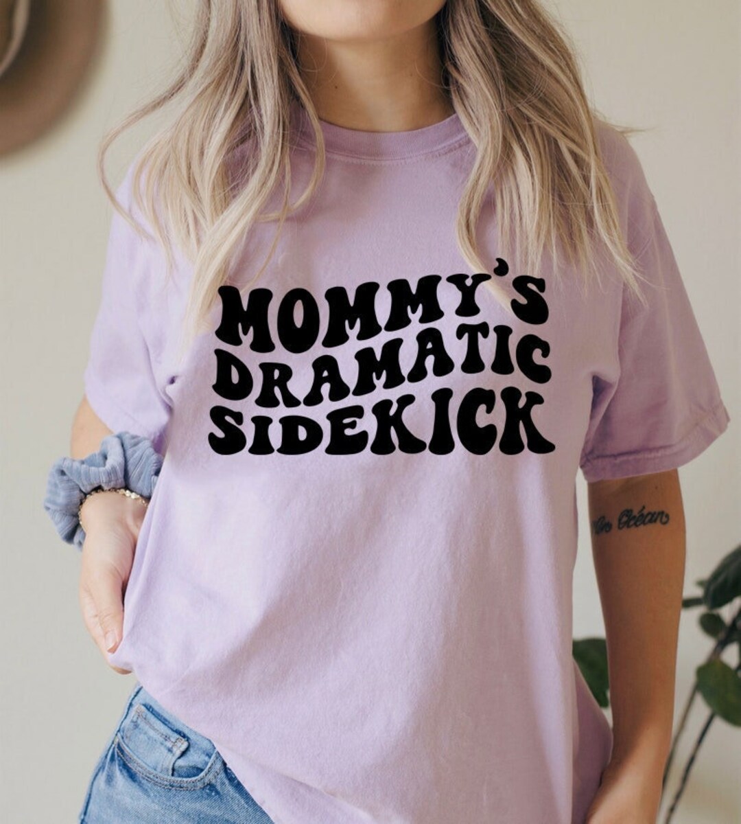 Mommy's Dramatic Sidekick SVG, Girl Svg, Funny Mom Svg, Mom Life, Wavy ...