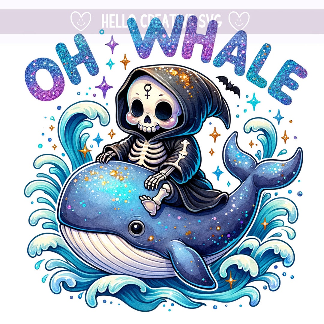 Oh Whale PNG, Whale Grim Reaper, Whale Clipart, Grim Reaper Clipart, Skeleton Clipart ...