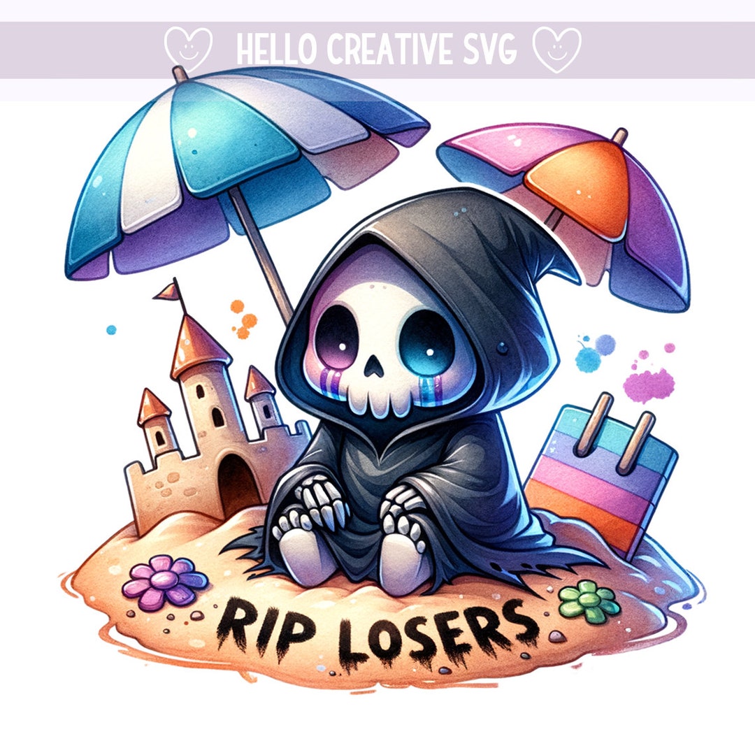 RIP Loser Png, Spooky Grim Reaper Clipart, Grim Reaper Summer, Snarky ...
