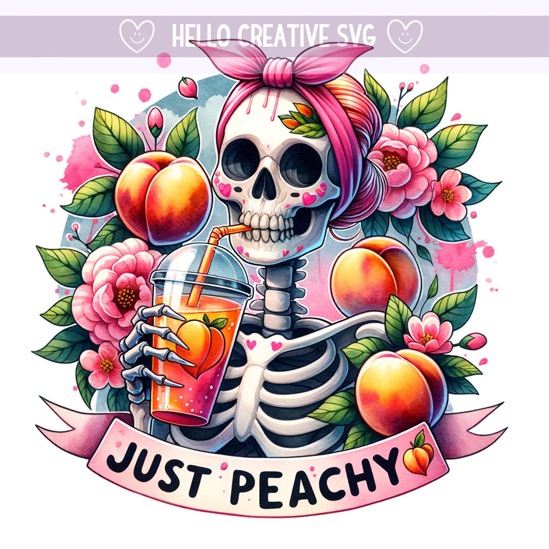 Just Peachy PNG, Just Peachy Clipart, Skeleton PNG, Crying Snarky ...