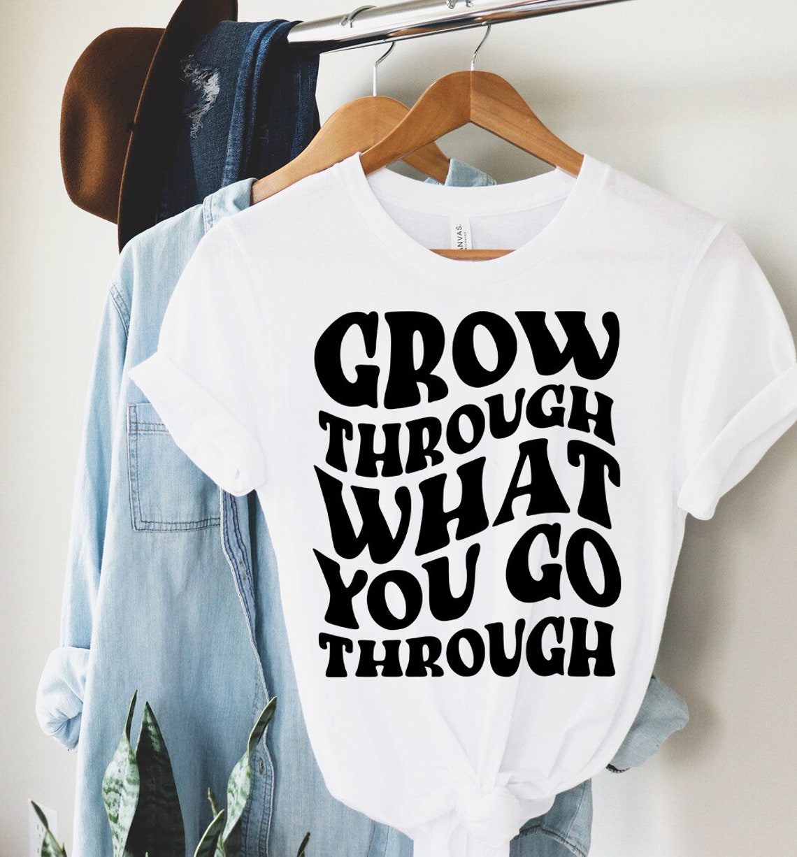 Grow Through What You Go Through Positive svg Svg Cut File | Etsy