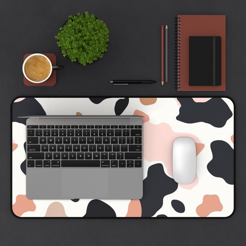 Cow Print Desk Mat - Etsy